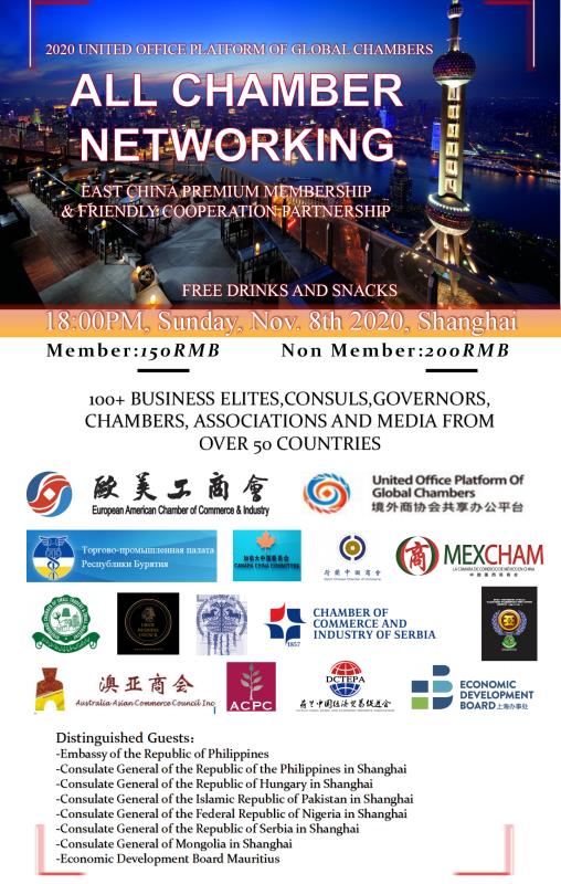 All Chamber Networking Event Nov 8th,2020(Shanghai) | Mexcham China